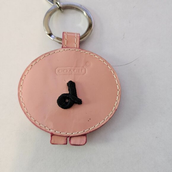 Accessories | New Coach 92386 Pink Pig Patent Leather Key Ring Key ...